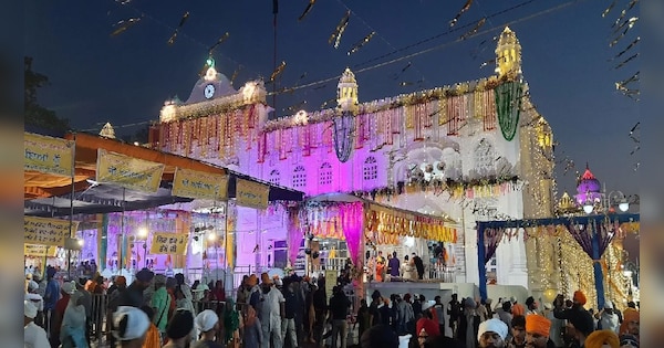 Sri Anandpur Sahib painted in Khalsa colors on the occasion of Holi ...