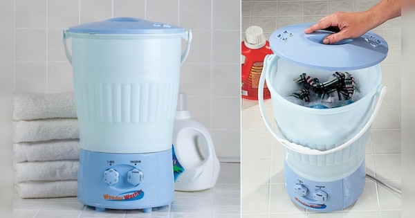 Portable Washing Machine of Bucket Size and Foldable into a Tiffin in ...