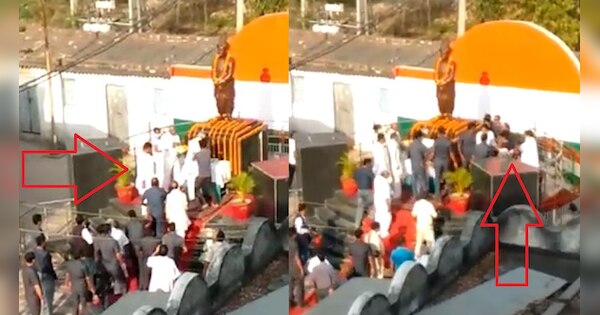 cm nitish kumar stops security guard from beating the attacker says ask ...