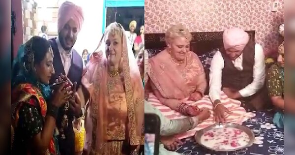 Forner woman from America took the lava with the Punjabi young man ...