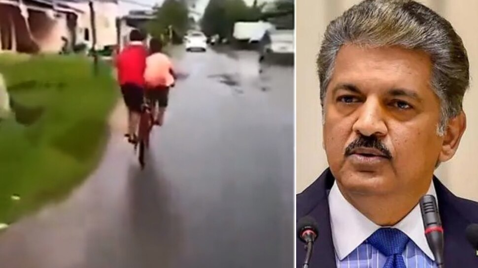 Anand Mahindra Video: Two children did such a miracle on a bicycle | दो ...