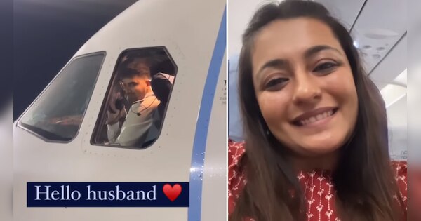 Indigo Pilot Gave Such A Surprise To His Wife In The Plane Indigo