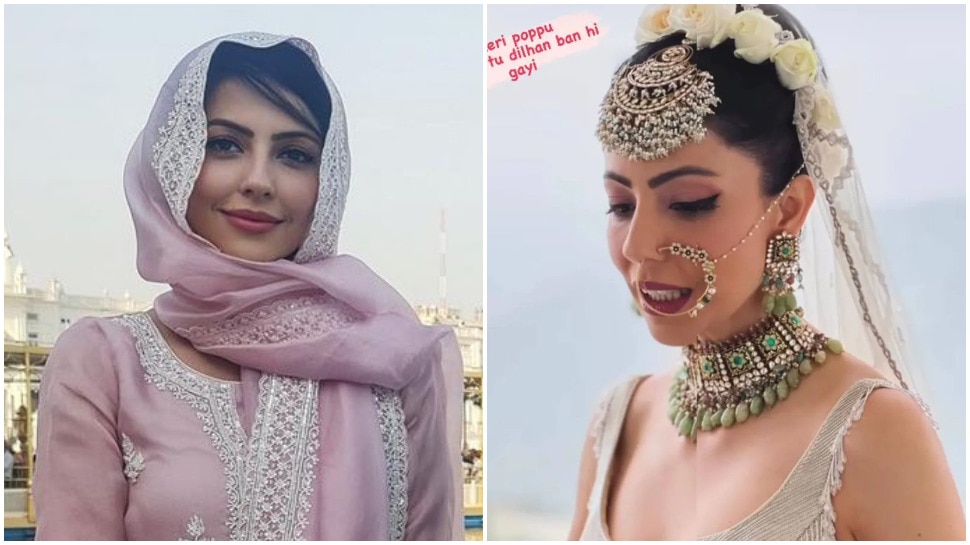 Karan V Grover Poppy Jabbal first photos post wedding visits golden ...
