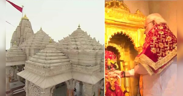 PM Modi hoisted the religious flag on the ancient temple demolished by ...