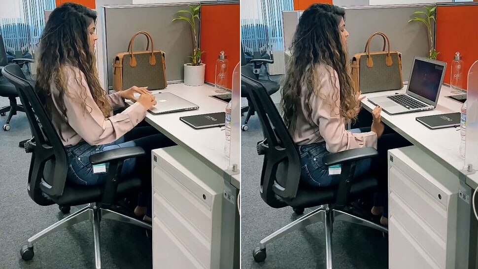 viral comedy video on instagram office trending video of girl doing ...