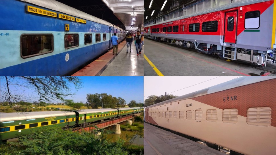 Why are the coaches of the train red, blue and green Know the reason ...