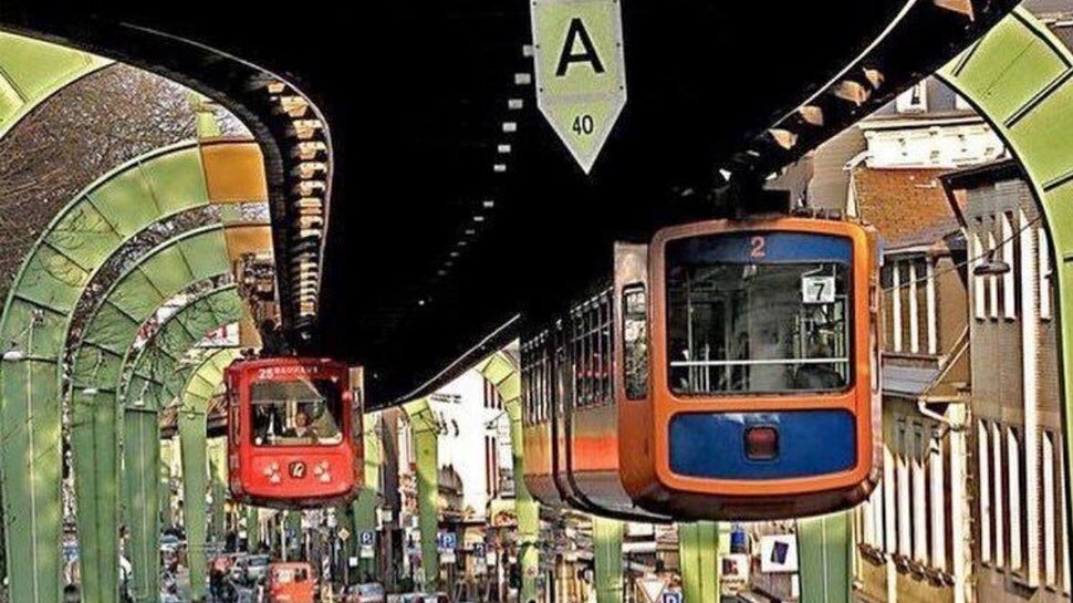 Suspension railway germany hanging train upside down train monorail ...