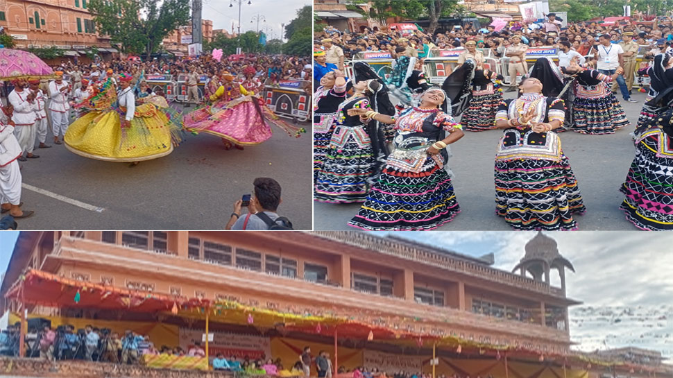 royal ride of teej 150 artists spread beauty of rajasthan folk dance ...