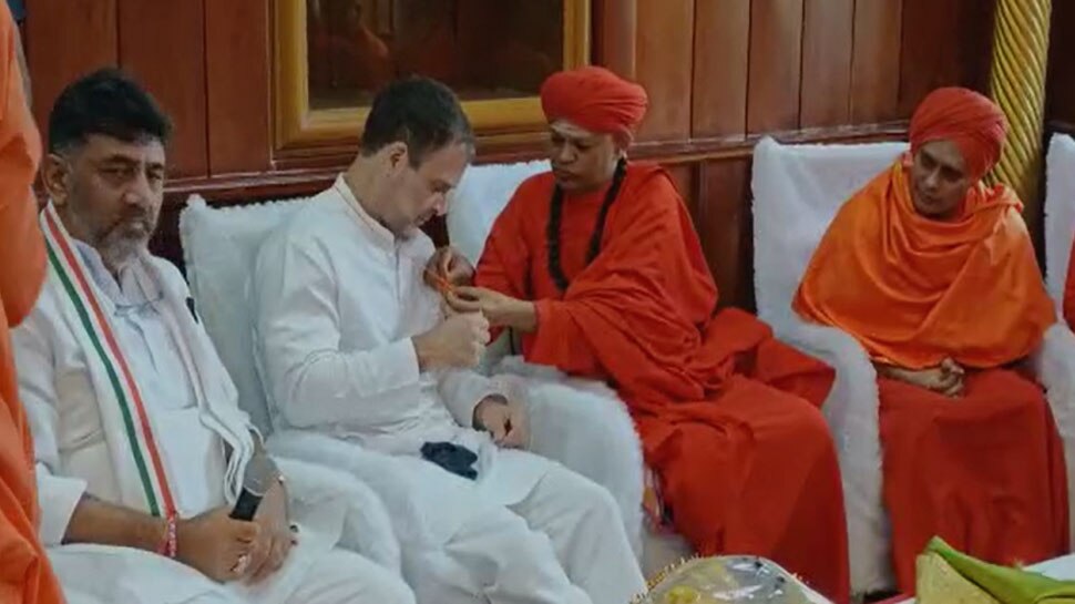 rahul gandhi took initiation of lingayat sect in karnataka, elections ...