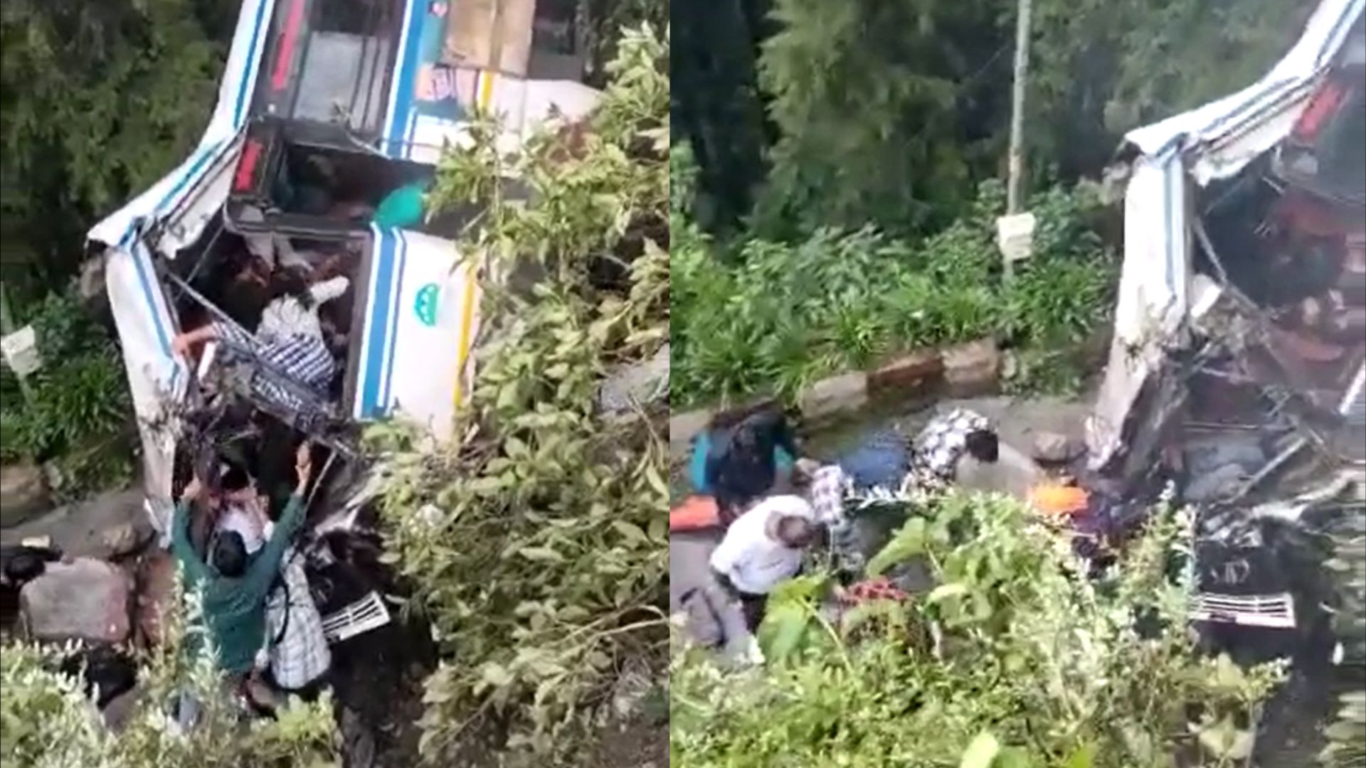 Mussoorie Bus Accident uttarakhand ITBP Gate Roadways Bus travelers ...