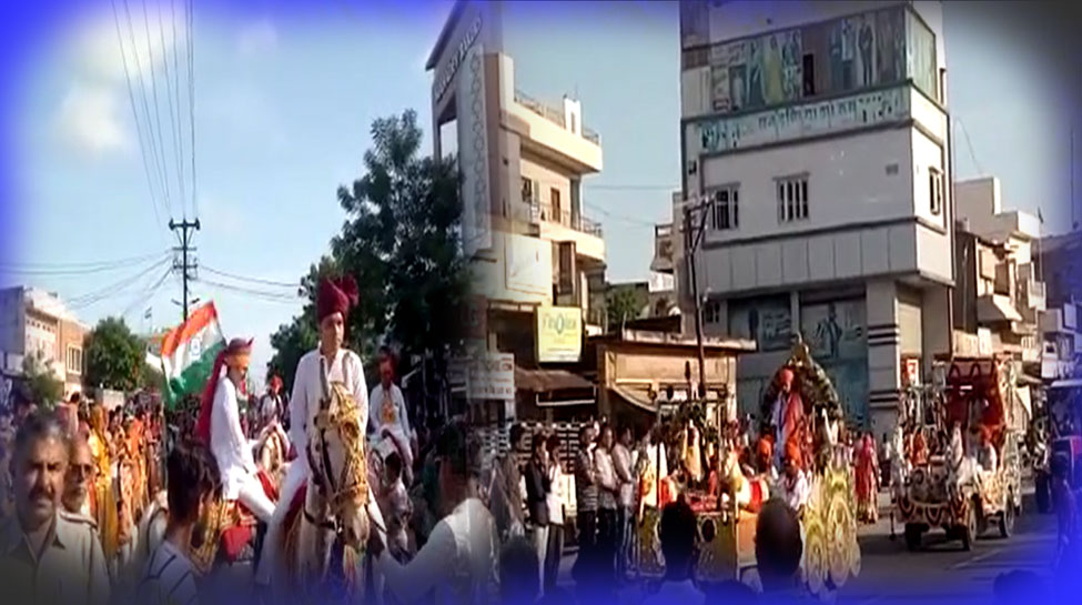 The festival of Janmashtami being celebrated with great pomp in Bilara ...