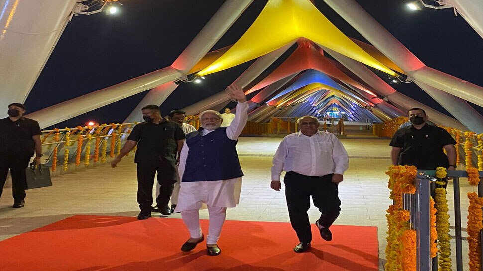 Atal Bridge Inauguration narendra modi sabarmati river Ahmedabad| Atal ...