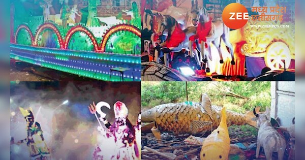 ganesh visarjan Anant Chaturdashi Jhanki Indore started by cloth mills ...