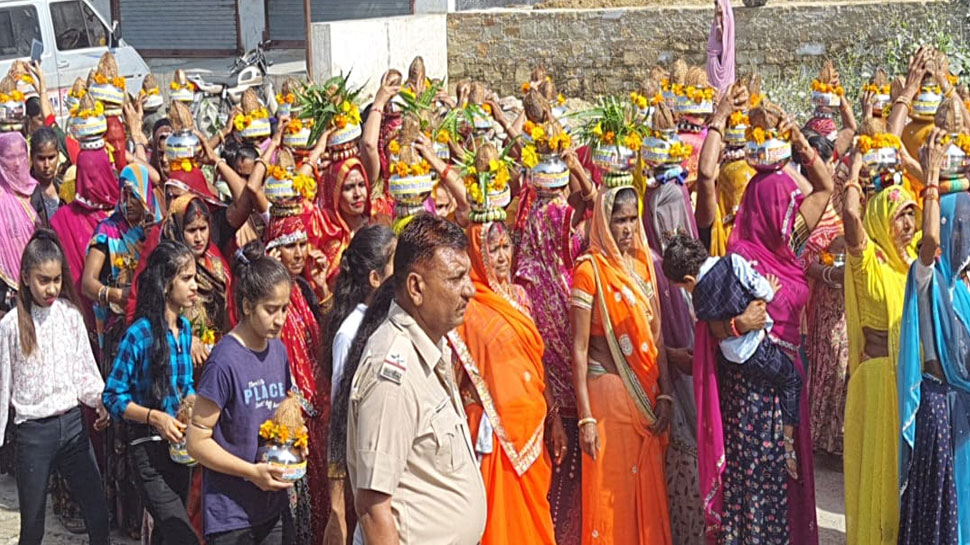 Bari Sadri Beginning of 10 day Ganpati festival procession taken out ...