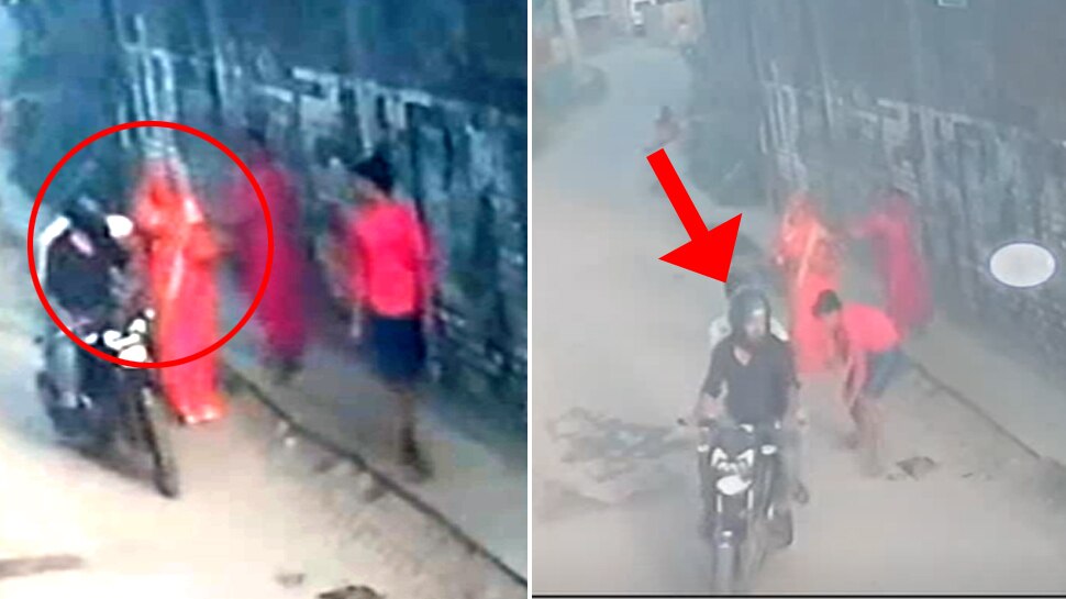 robbery incident caught in cctv footage gold chain snatch woman ...