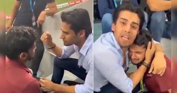 Indian and Pakistani fans crying in stadium during India Vs Sri Lanka ...