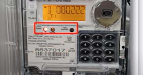 What is the work of these 3 lights in the electricity meter, this is ...