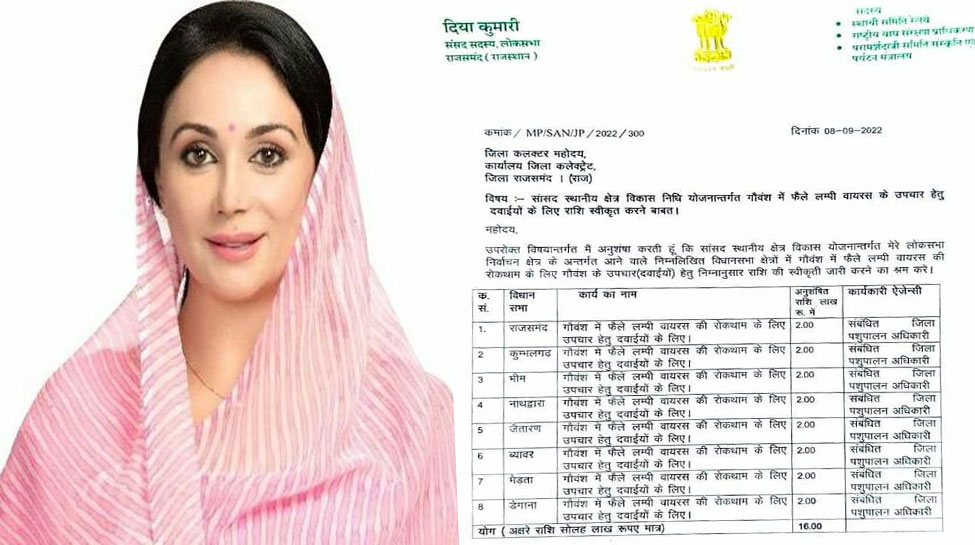 MP Diya Kumari opened a box for cows announced 16 lakhs to save from ...
