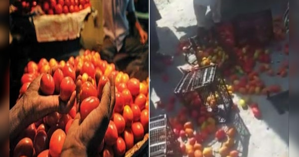 pakistan farmers protest against tomatoes of iran throws on road video ...