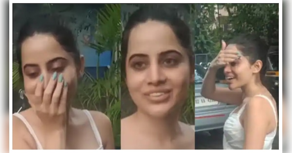 Urfi Javed WITHOUT makeup on the road look super sexy cover cleavage ...