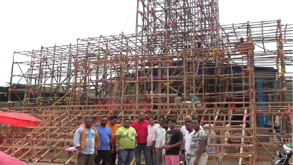 Durga Puja 2022 Pandal Given Final Touch Navratri Celebration In Dhanbad | Durga Puja 2022 ...
