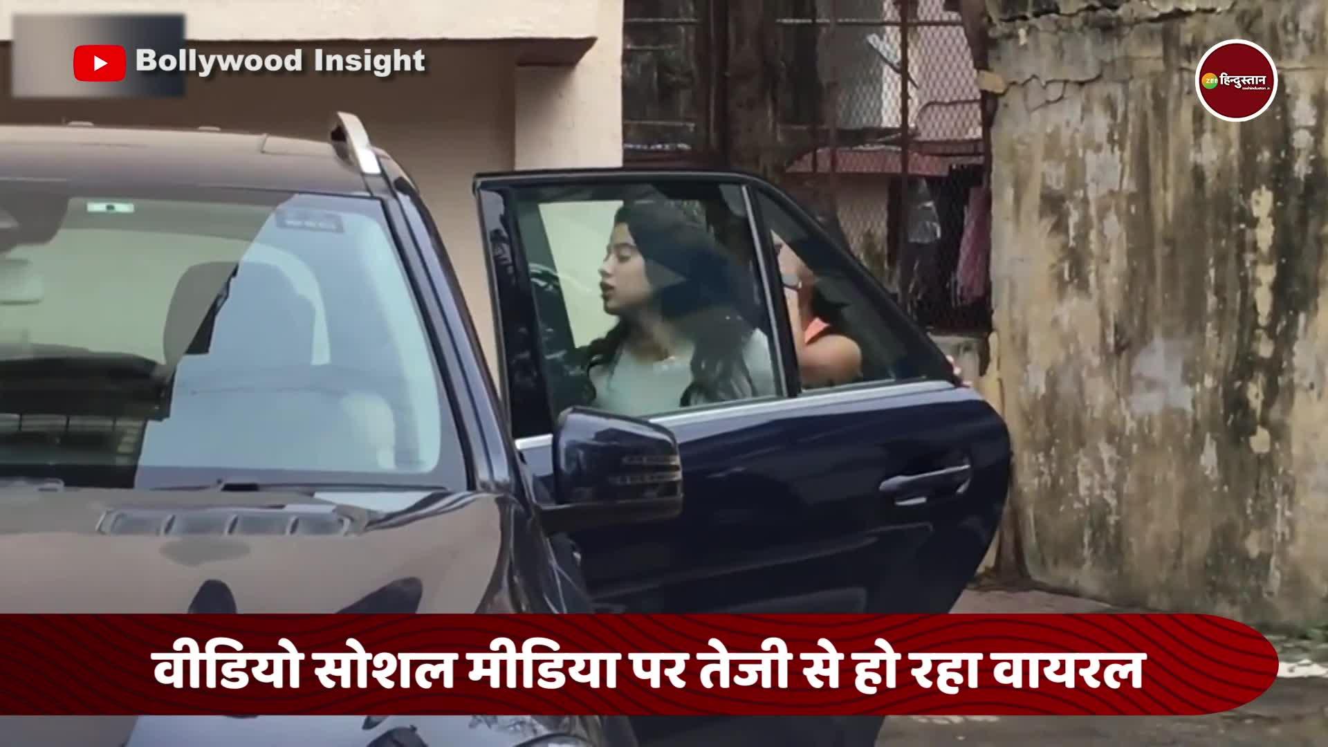 actress jhanvi kapoor faces oops moment in tight gym outfit video ...