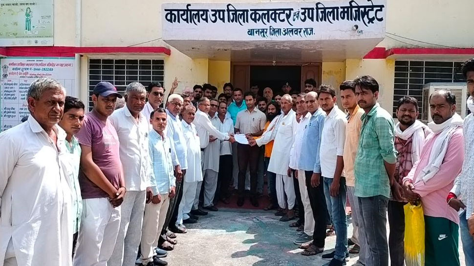 Alwar Bansur Saini society submitted memorandum in name of CM to sub ...
