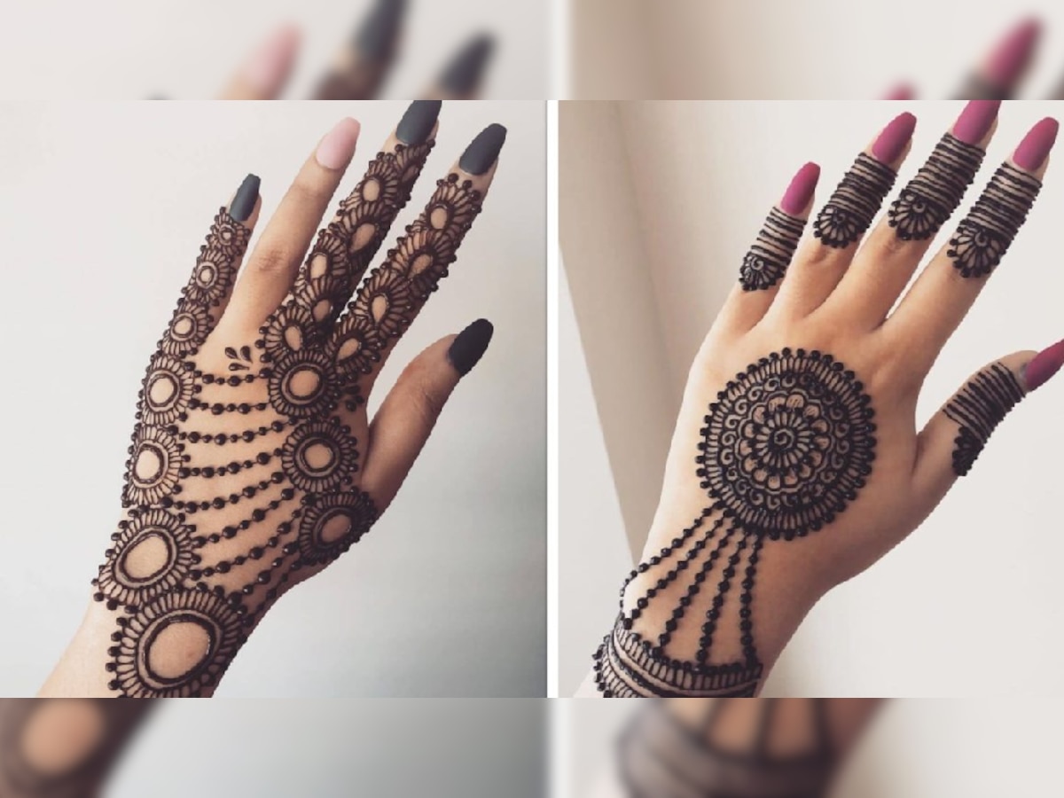Navratri 2022 beautiful mehndi design for married girls mehndi kaise ...