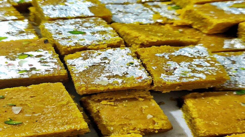 navratri fast foods besan laddu suji halwa moong thaal singori ...