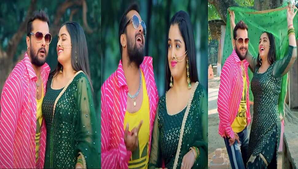 Khesari Lal Yadav Aamrapali Dubey Super Romantic Bhojpuri song Hariyarki Odhaniya Video Viral ...