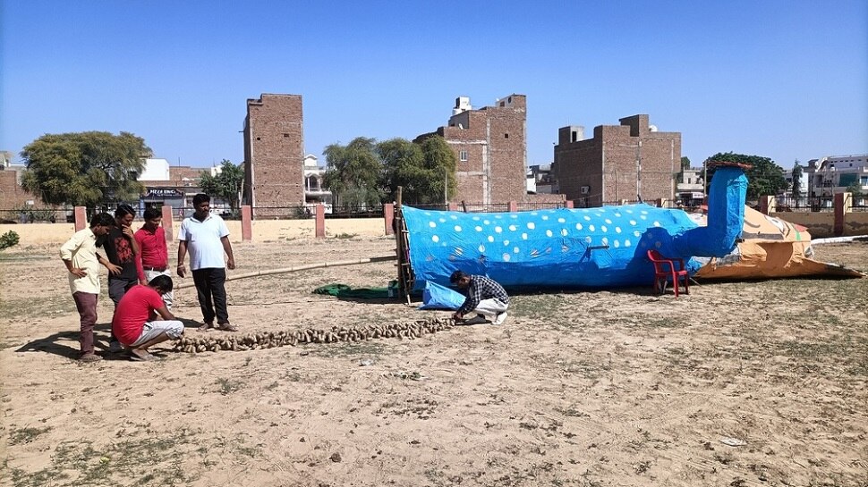 Anupgarh 70 feet effigy of Ravana will be burnt many political figures ...