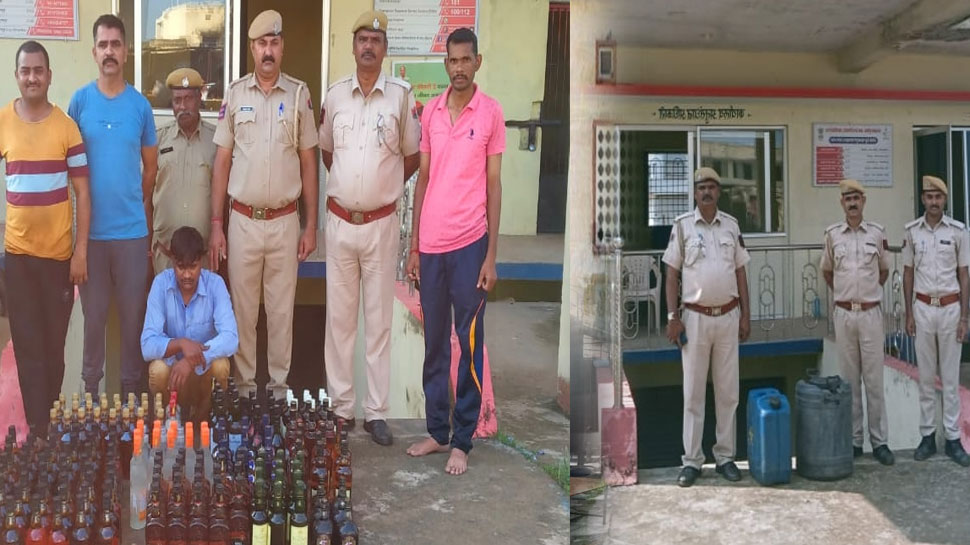 Screws Police seized 134 bottles English from car 100 liters Mahua ...