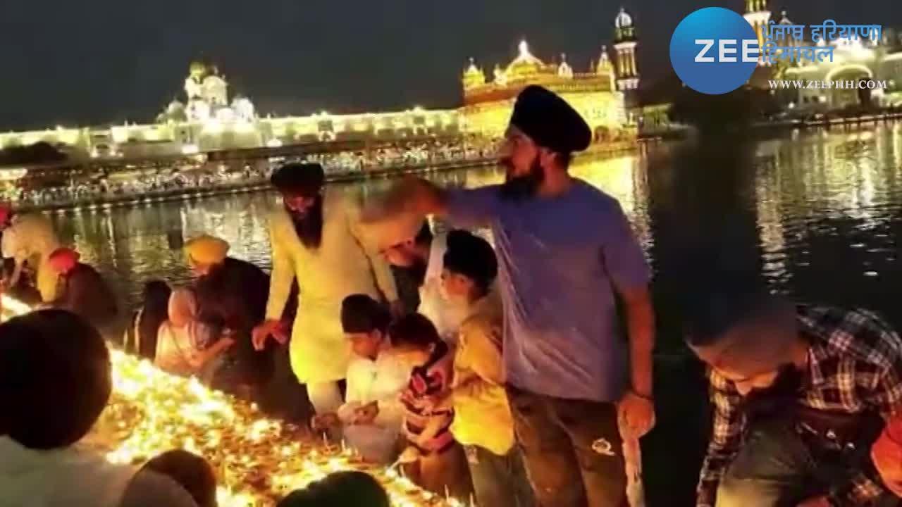 The beautiful view of Deepmala and fireworks in Sri Harmandir Sahib ...