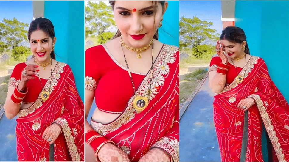 Sapna Chaudhary Karva Chauth mangalsutra fans shared video Solid Body ...