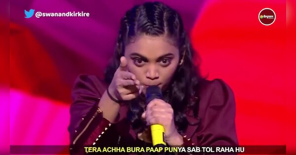 rapper shrishti tawde seen doing amazing rap on title bhagwan bol raha ...