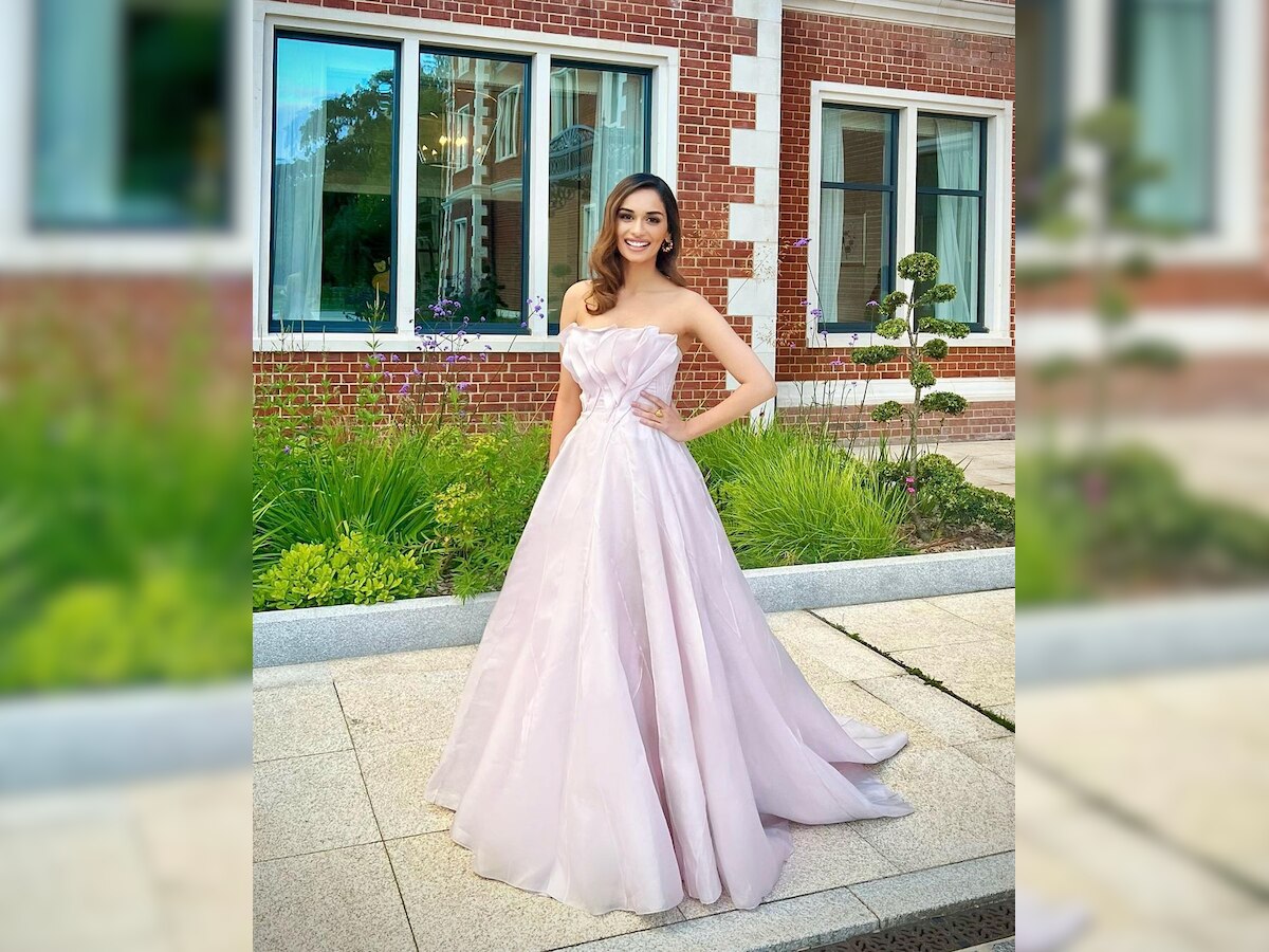 Manushi Chhillar Photos Wear off shoulder Cinderella gown see her ...