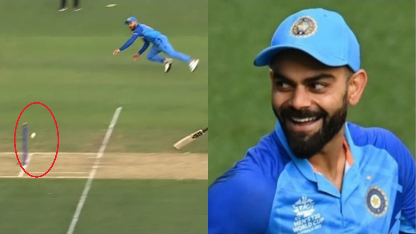 virat kohli run out australia batsman tim david one handed bullet throw ...