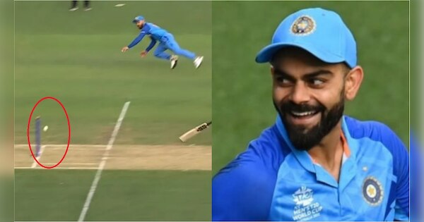 virat kohli run out australia batsman tim david one handed bullet throw video viral on social ...