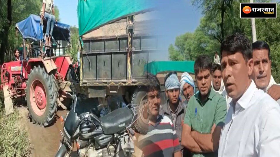 Alwar Bansur Anger of villagers erupted after seeing broken road jammed ...