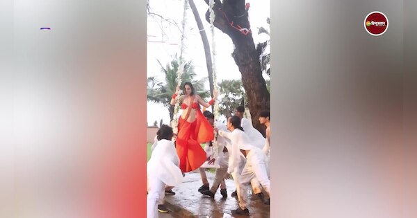 urfi javed fell down from swing while dancing watch accident viral ...