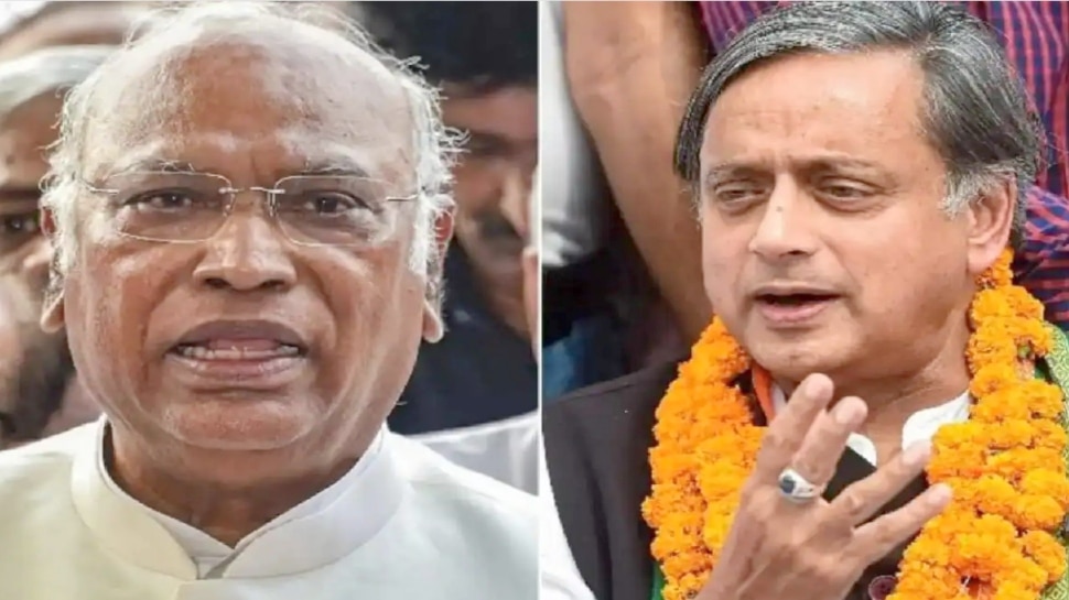 congress president election result to be declared fight between mallikarjun kharge and shashi ...