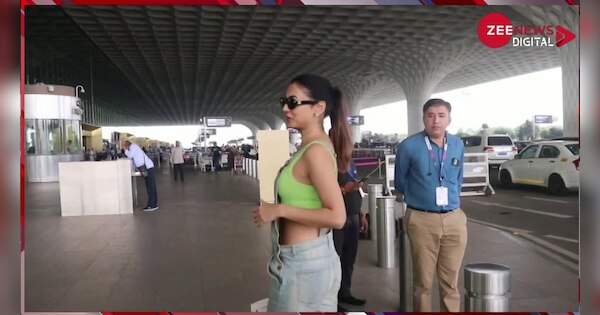 sonali chauhan sexiest airport look crop top showing stomach superhot poses in front of camera ...