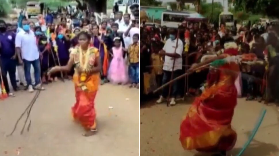 bride jumping in the wedding newly weds bride martial arts shocking ...