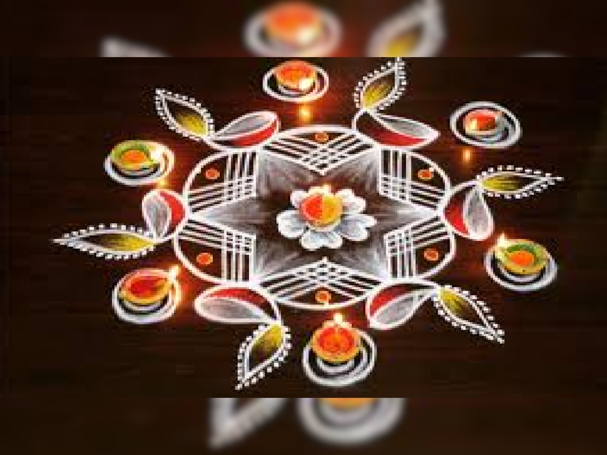 Diwali rangoli new designs Beautiful and Simple pictures rangoli bnane ...