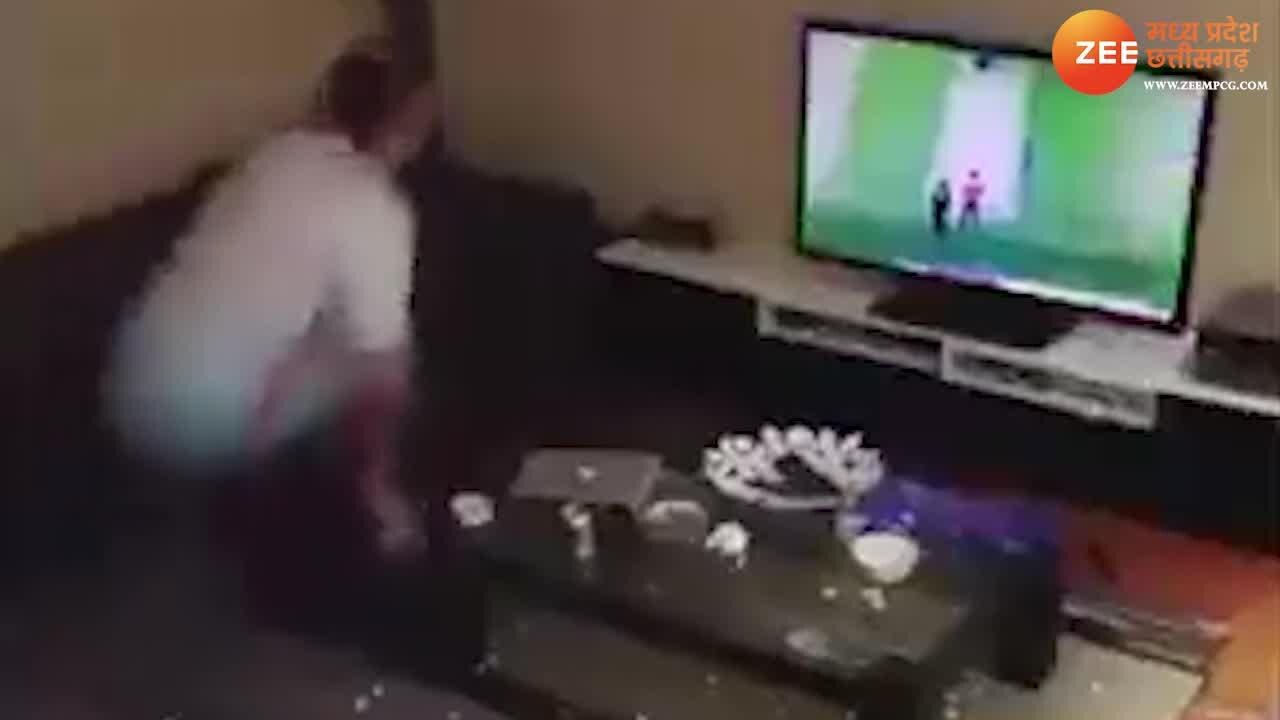 Firecrackers burst in India Pakistani fan broke TV watch this after ...