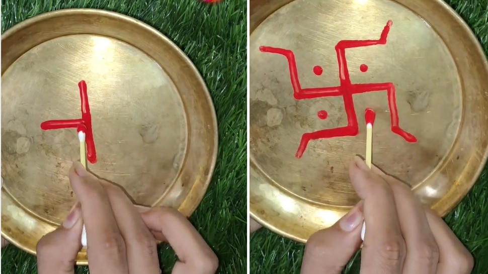 Knowledge News: how to draw Swastik correctly in home meaning of ...