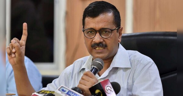 Delhi CM Arvind Kejriwal statement laxmi ganesh photo BJP Congress ...