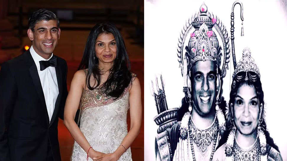 Rishi Sunak And Akshata Murthy as ram sita by Alisha Chinai instagram ...