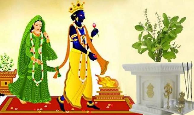 Dev Uthani Ekadashi 2022 mata tulsi and shaligram vivah today kartik ...