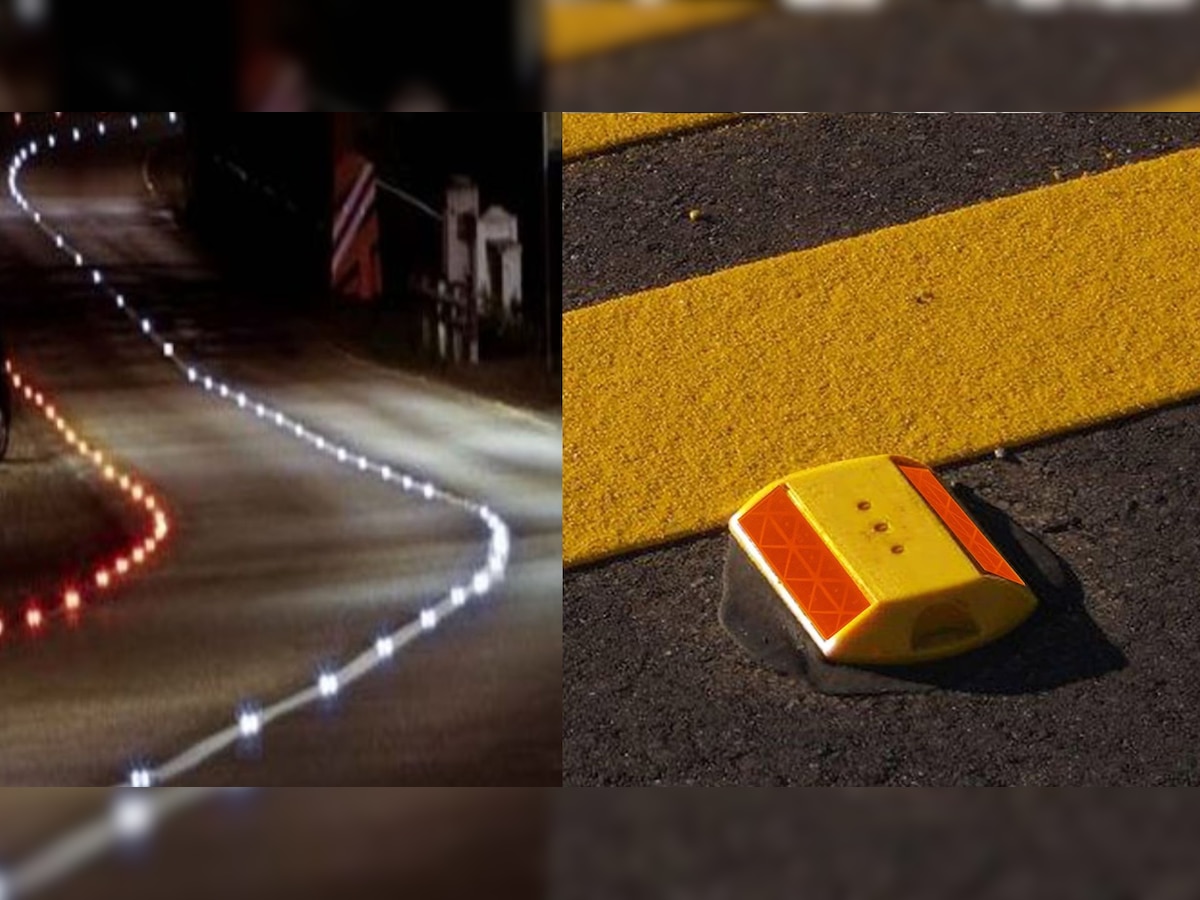 light comes in the reflector on the side of the highway Light Reflector ...